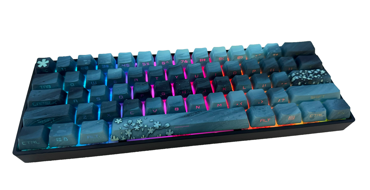 Midnight Sakura Keycap Set - Alpherior Keys | Alpherior Keys
