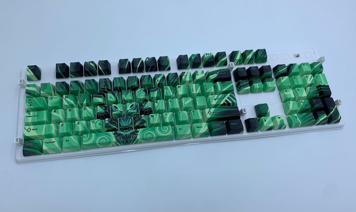 Green Liquid Oni Dragon Keycap Set - Alpherior Keys | Alpherior Keys