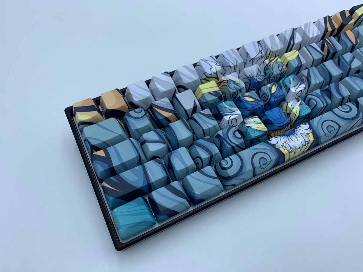 Blue Oni Dragon Keycap Set - Alpherior Keys | Alpherior Keys