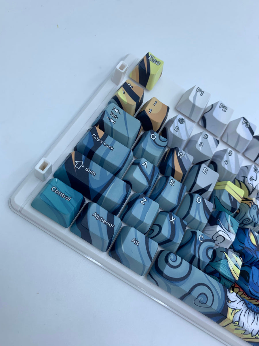Blue Oni Dragon Keycap Set - Alpherior Keys | Alpherior Keys