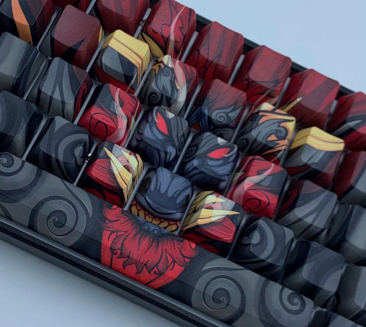 Red Oni Dragon Keycap Set - Alpherior Keys | Alpherior Keys