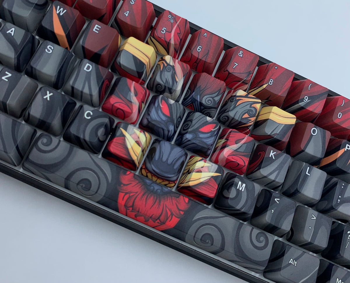 Red Oni Dragon Keycap Set - Alpherior Keys | Alpherior Keys
