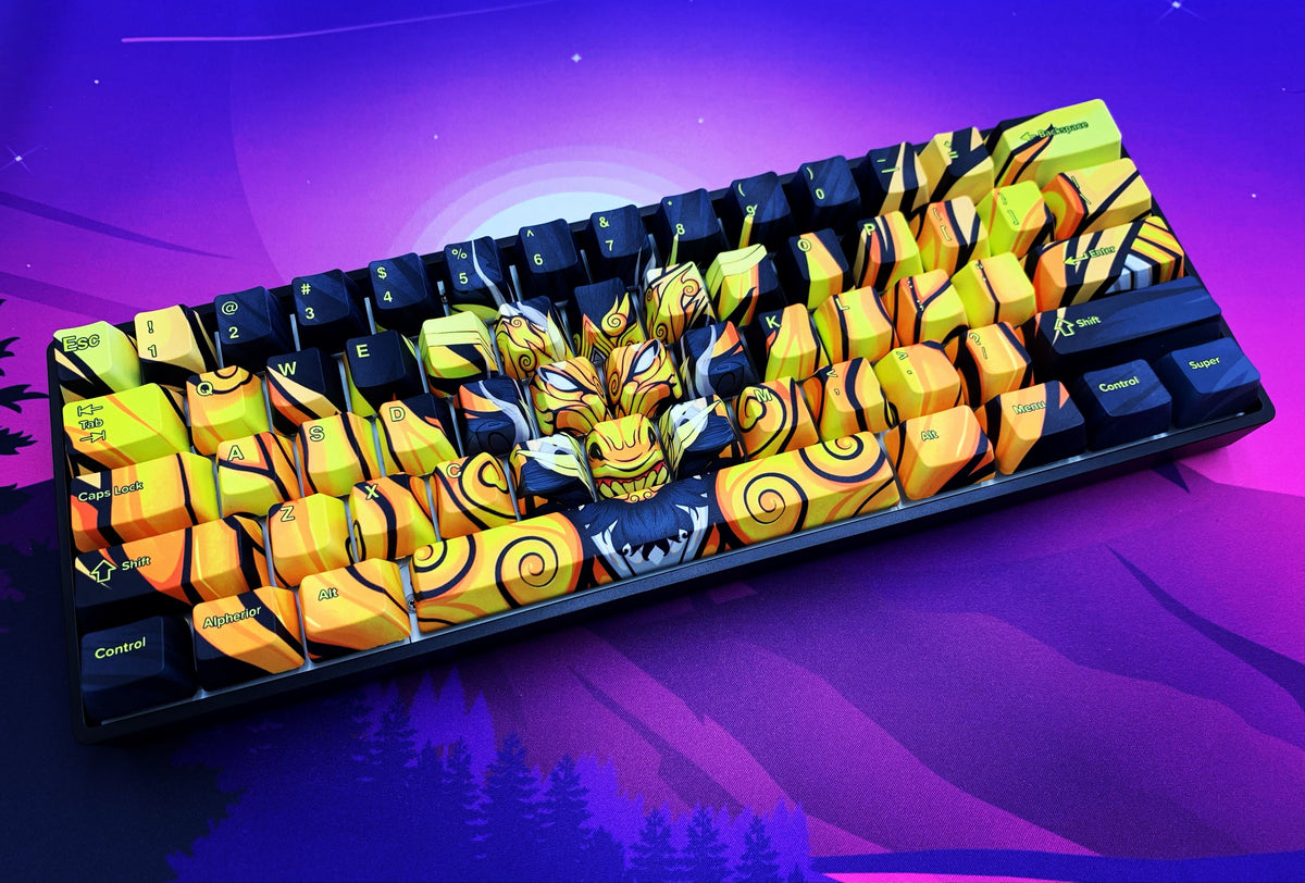 Gold Oni Dragon Keycap Set - Alpherior Keys | Alpherior Keys